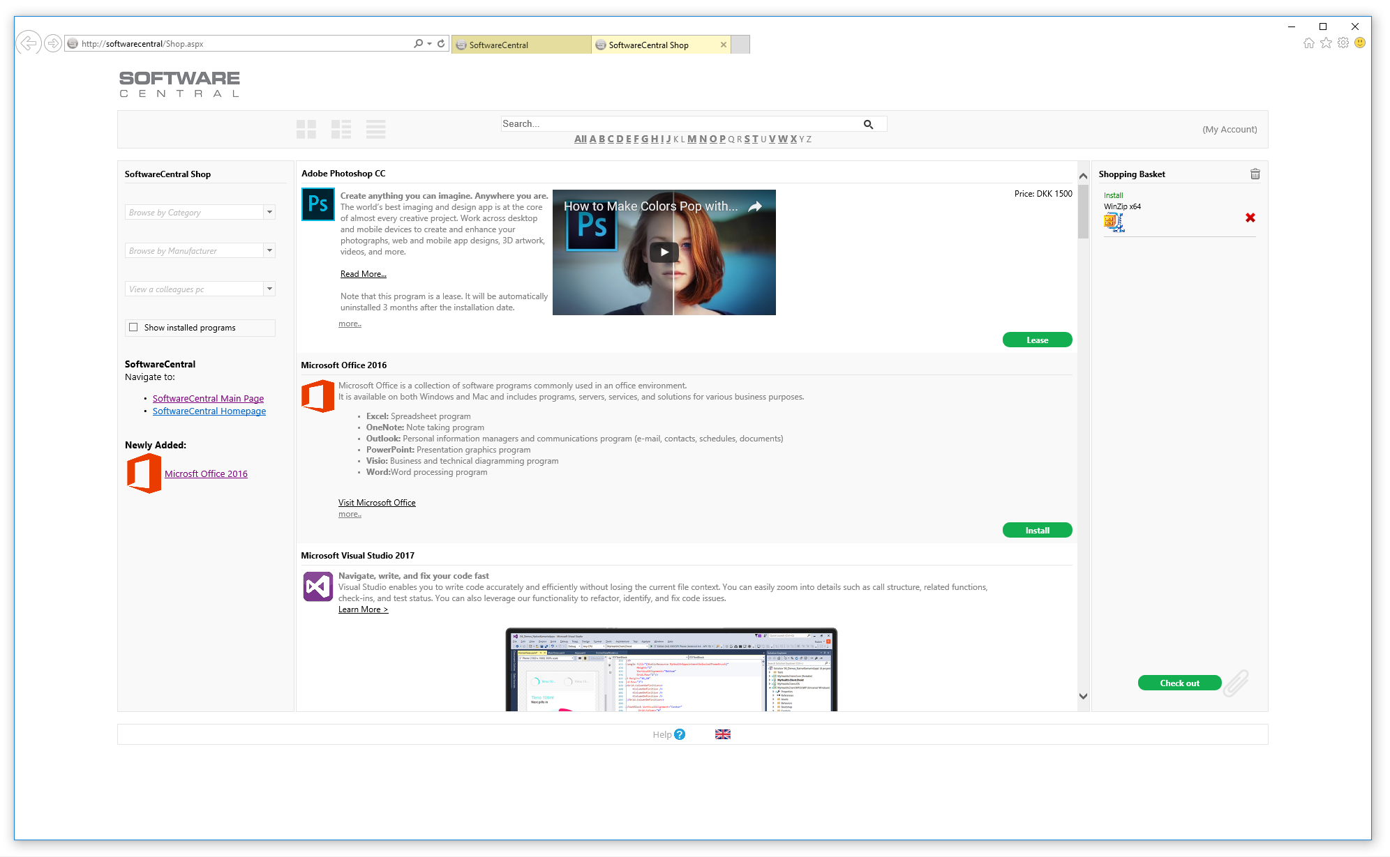 SoftwareCentral Shop